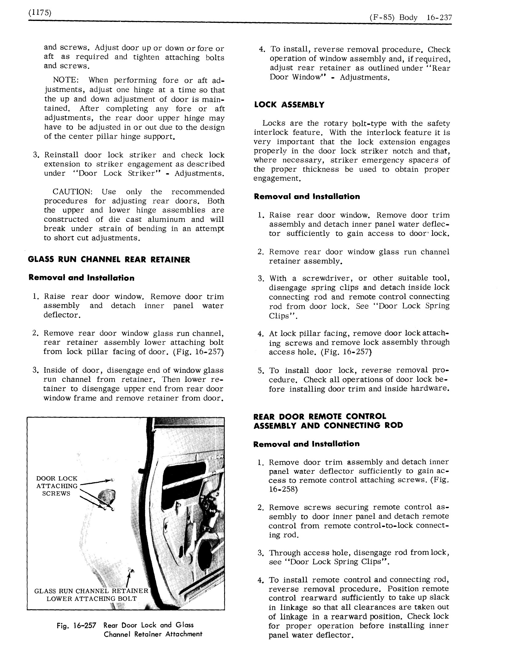 1963 Oldsmobile Shop Manual - F85 Body Page 37 of 110